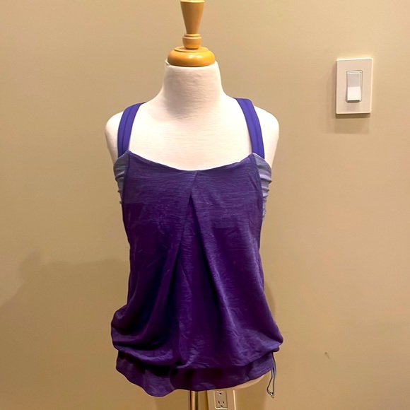 Tops | Lulu Lemon Tank With Built In Brasize6 In Purple | Poshmark